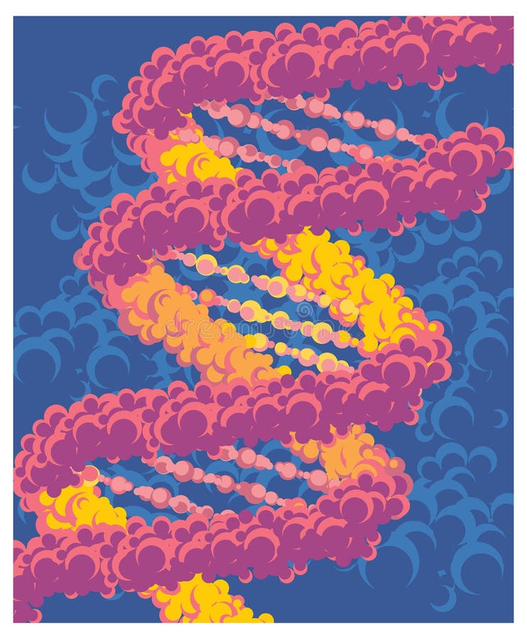 Color DNA molecule. stock illustration. Illustration of gene - 78772168