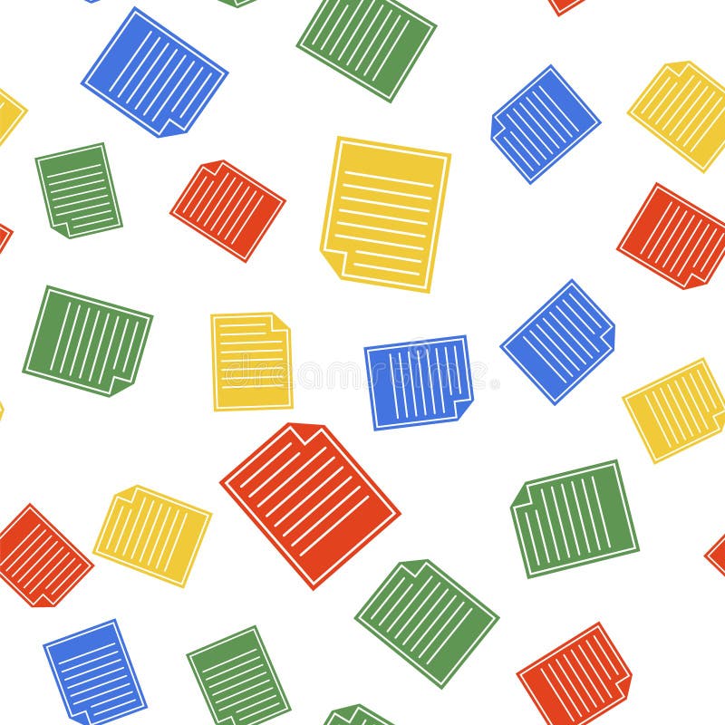 Color Document with Download Sign Icon Isolated on White Background ...