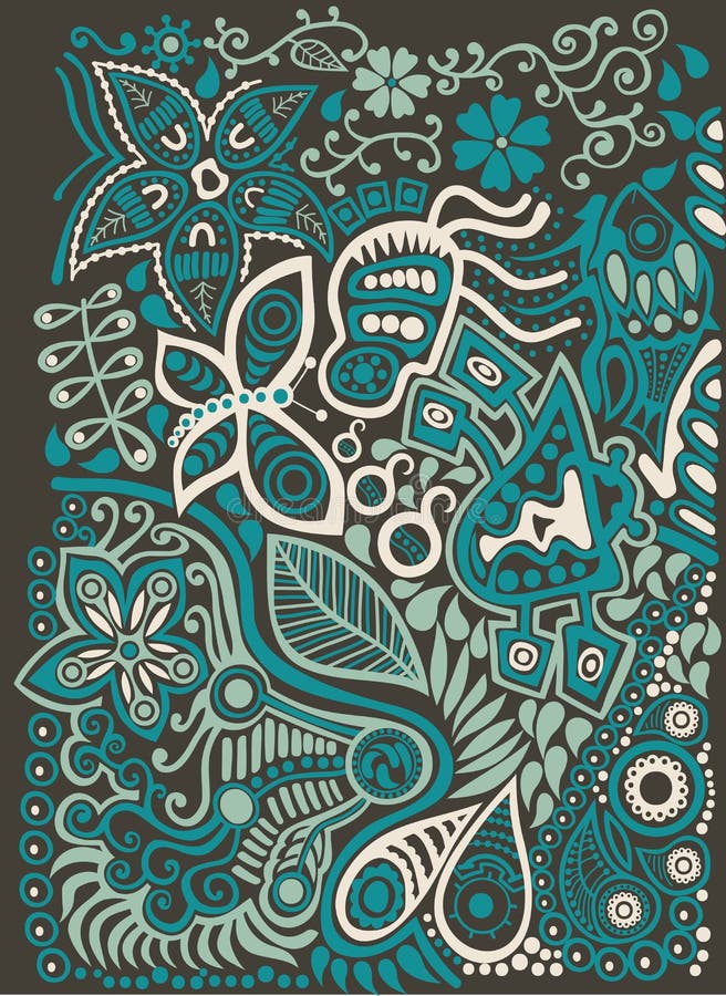 Color doodle background stock vector. Illustration of abstract - 38957761