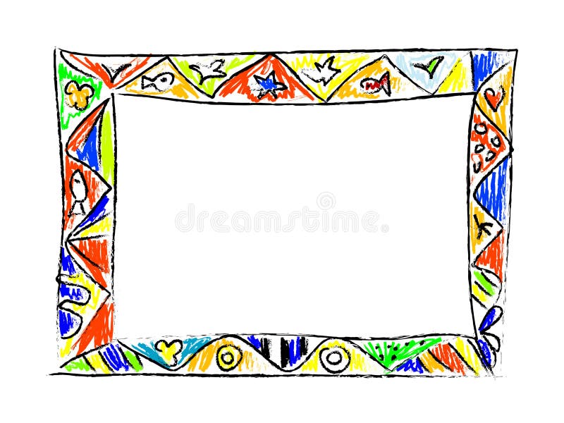 Color Doodles Frame stock illustration. Illustration of poster - 37185429