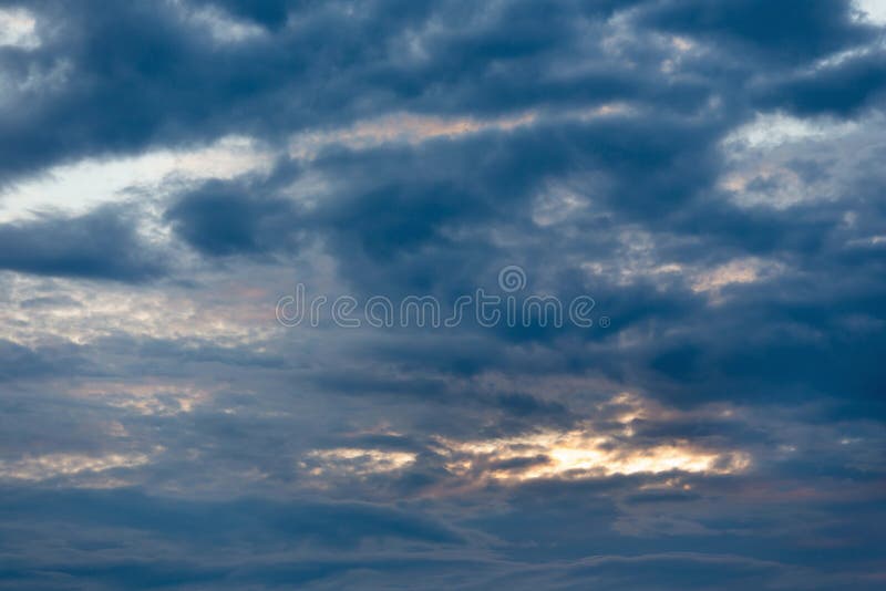 Color of Dramatic Sky with Stormy Sunset Clouds. Stock Image - Image of ...