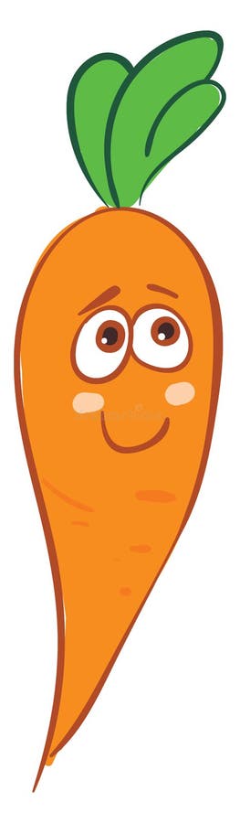 Happy Carrot, Vector or Color Illustration Stock Vector - Illustration ...