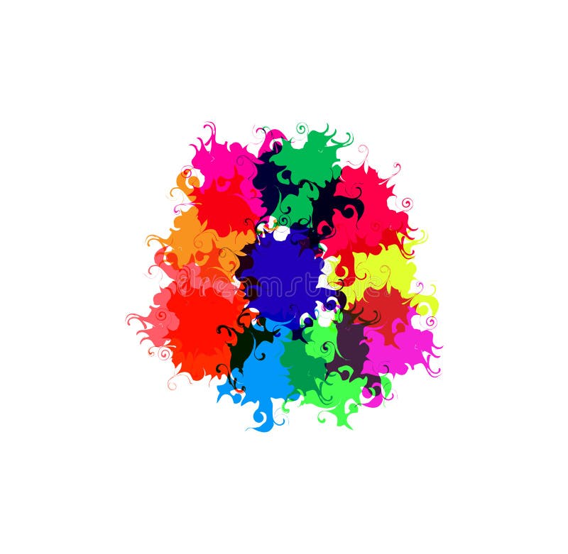 Color drawn blots. stock vector. Illustration of illustrations - 54083535