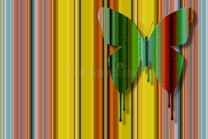 Dripping Butterfly stock vector. Illustration of black - 1907259