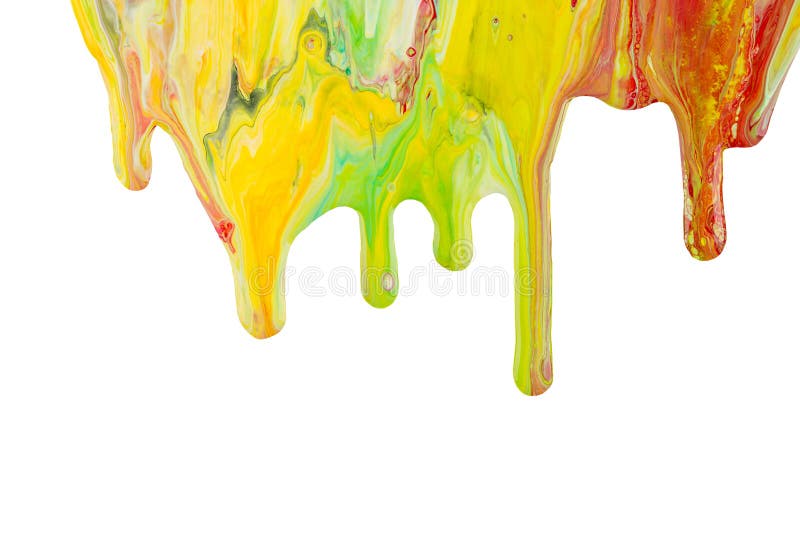 Color dripping paint stock illustration. Illustration of curl - 182635753