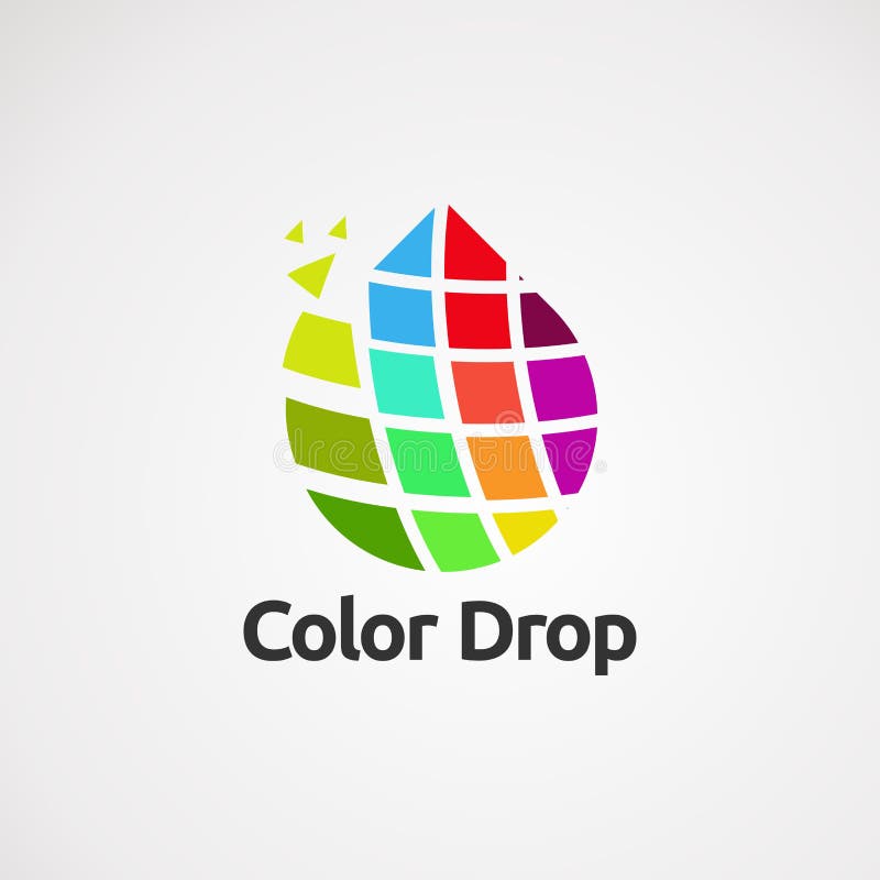 Color Drop with Smart and Elegant Touch Logo Vector, Icon, Element, and ...