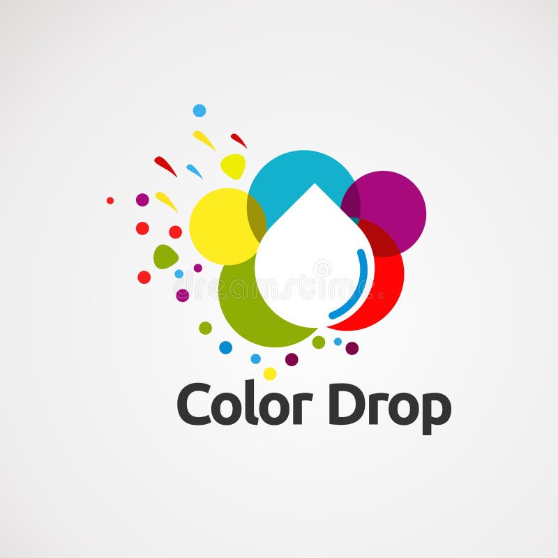 Color Drop with Smart and Elegant Touch Logo Vector, Icon, Element, and ...