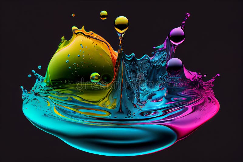 Color Drop in Water. Abstract Background Stock Illustration ...