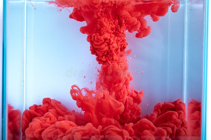 Color Drop in Water. Researching or Abstract Background Close Up Stock ...