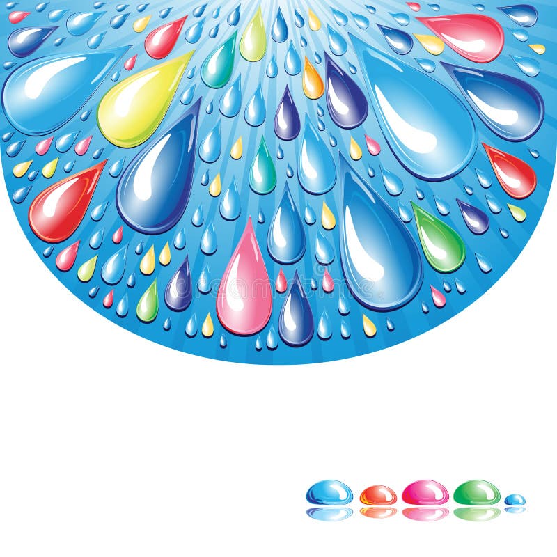 Color drops background. stock vector. Illustration of blank - 19826492