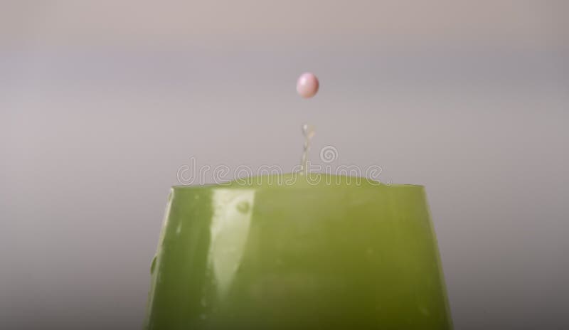 Color Drops Fall To Wine Glass with Color Liquid Stock Photo - Image of ...