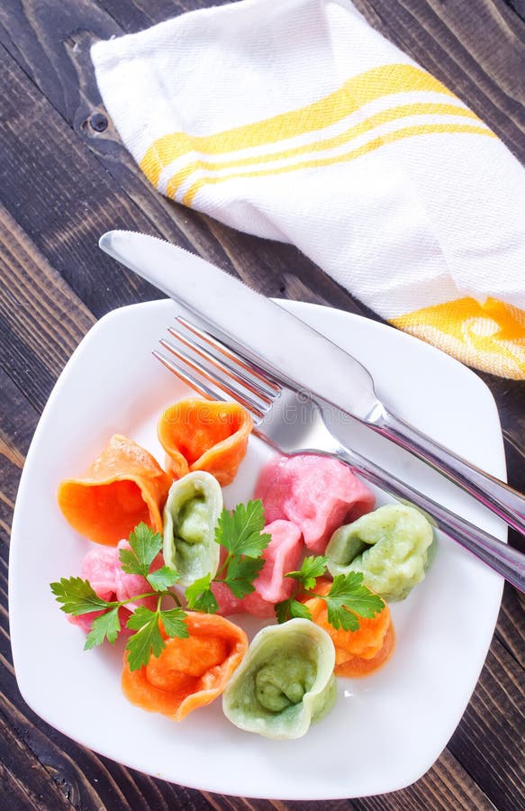 Color dumplings stock image. Image of dumpling, cooked - 40148605