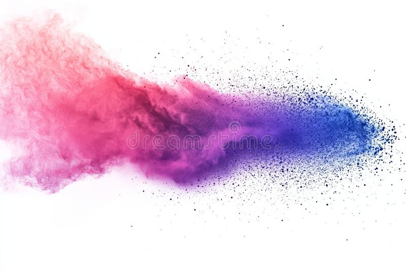Color Dust Splash Cloud on White Background. Explosion of Multicolor ...