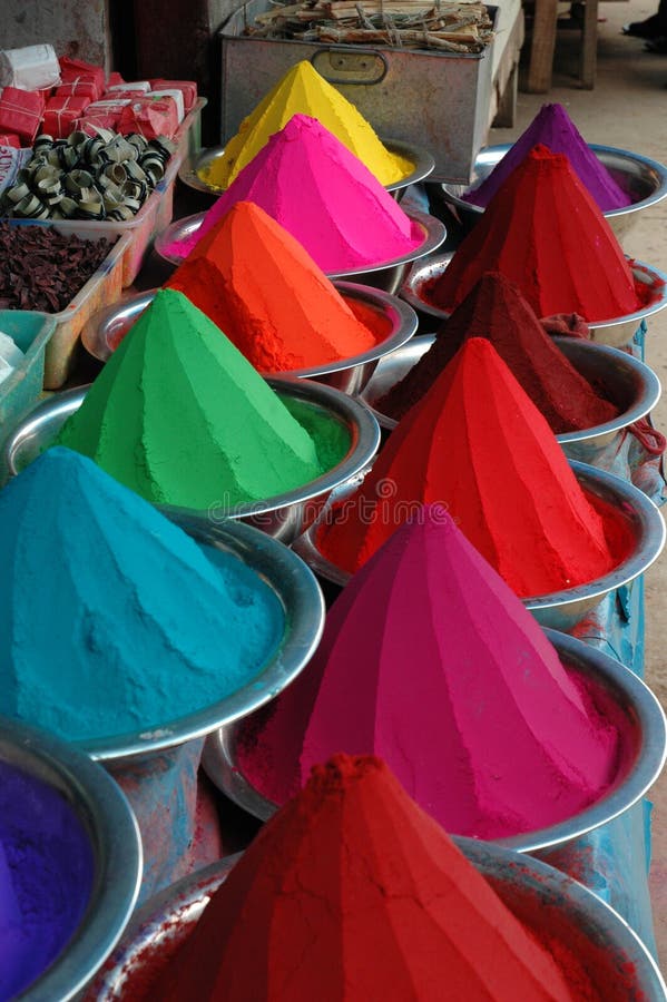 Color dyes in market stock image. Image of mysore, color - 4807593