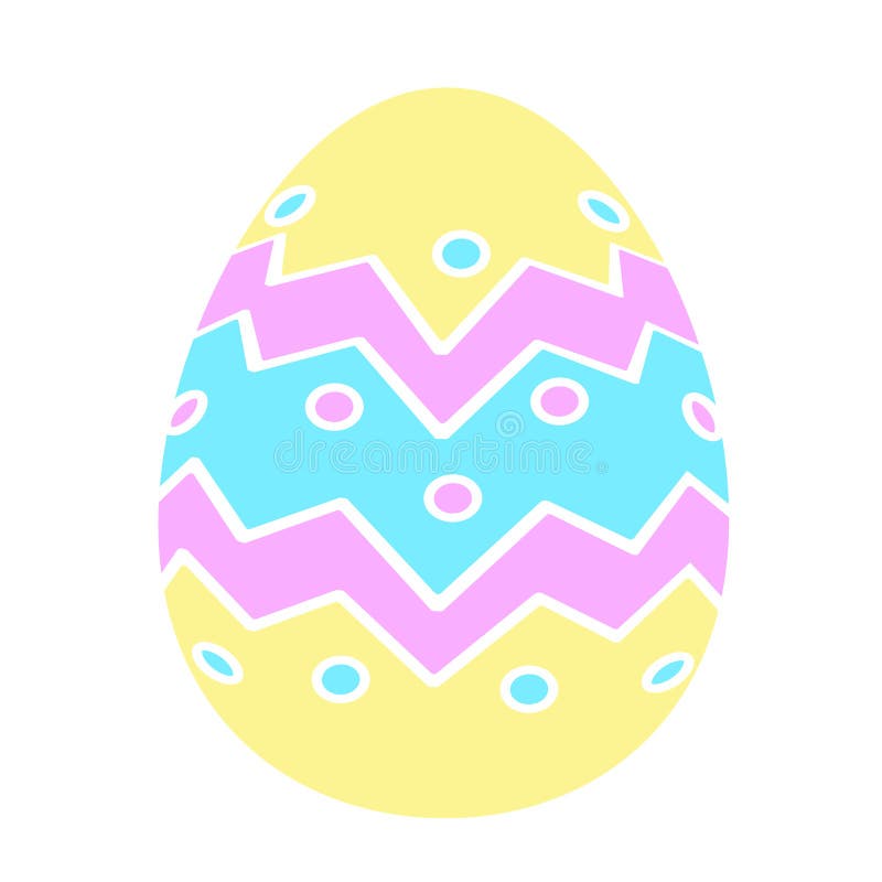 Color Easter Egg Icons Flat Style Stock Illustration - Illustration of ...