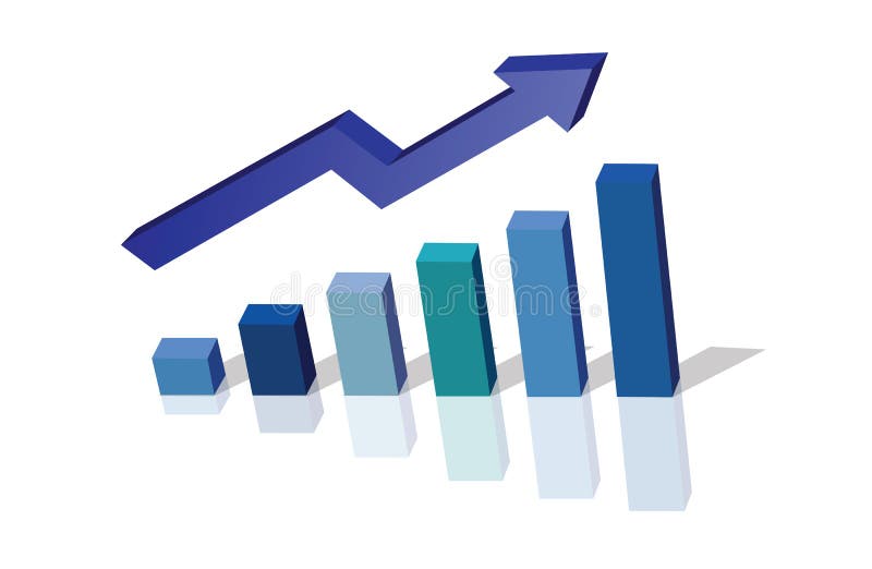 Color Economic Chart Vector Illustration Stock Vector - Illustration of ...