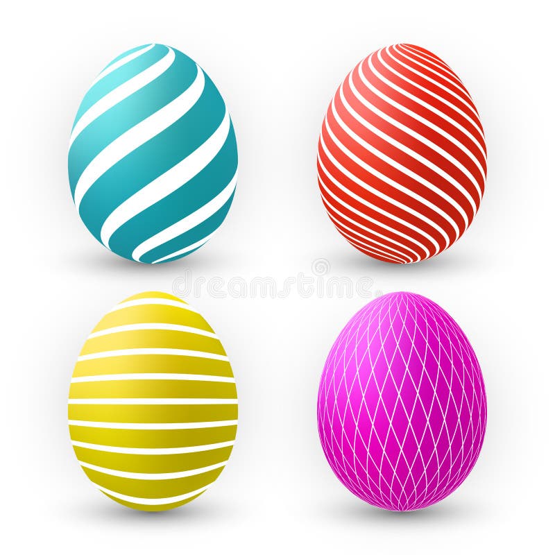 Color Eggs Collection with Gradient Mesh, Design Template, Vector ...