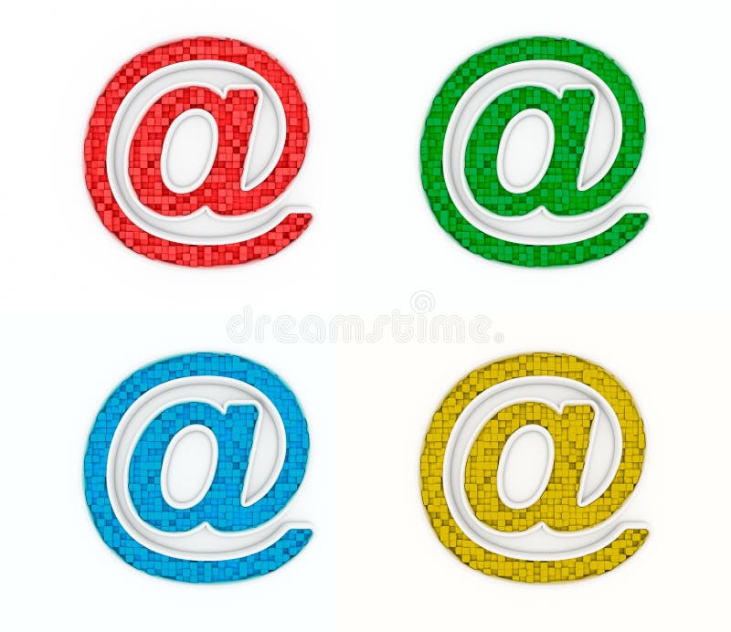 Color Email Pile stock illustration. Illustration of rainbow - 10376569