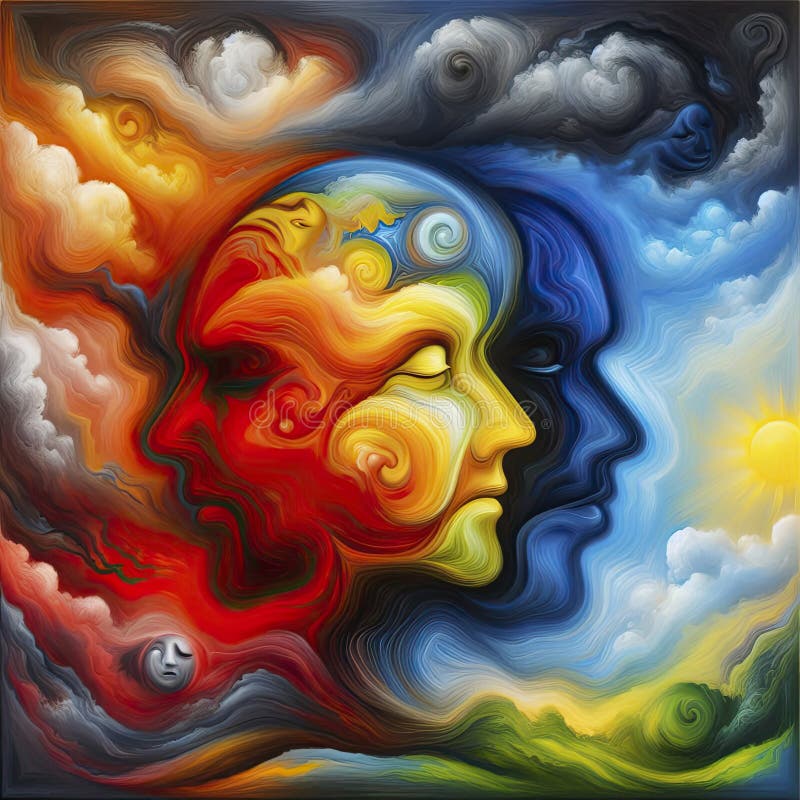 The Color of Emotions. Colorful Illustration Background Stock ...