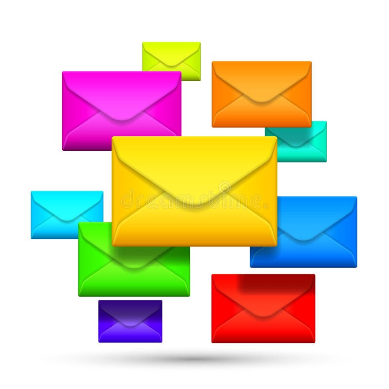 Colored Envelopes Stock Illustrations – 1,403 Colored Envelopes Stock ...