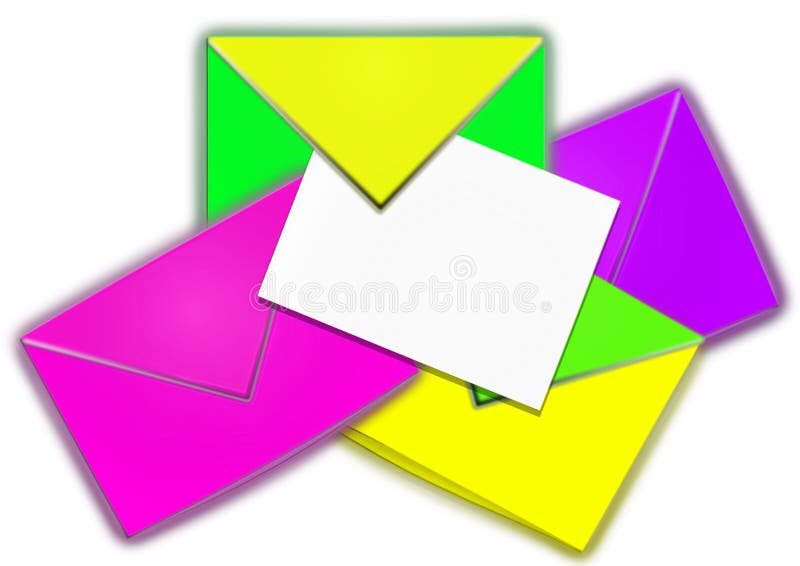 Color envelopes stock vector. Illustration of email - 100840499