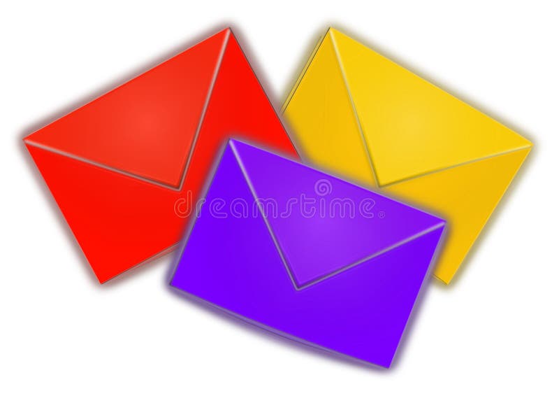 Color envelopes stock vector. Illustration of email - 100840499
