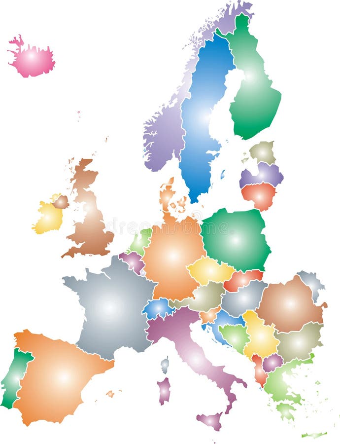 Europe vector map stock vector. Illustration of elliptic - 3278574