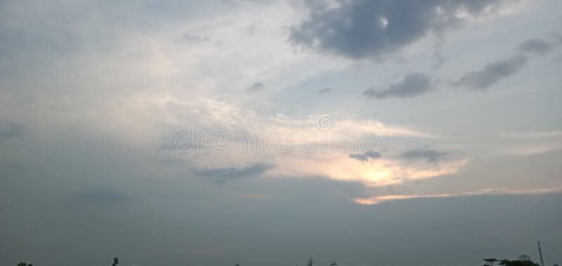 The Color of the Evening Sky Stock Image - Image of afterglow ...