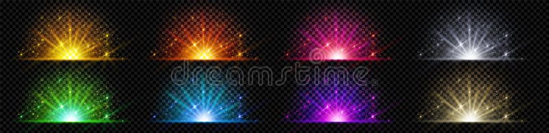 Color Explode Glow with Light Ray and Shine Vector Stock Illustration ...