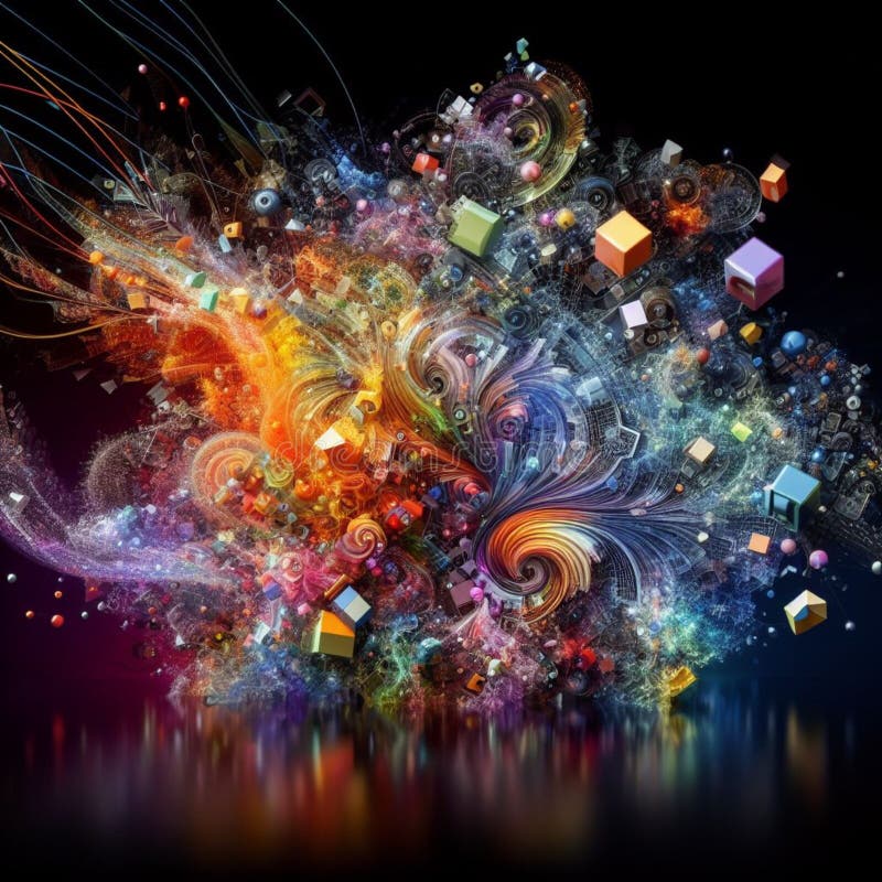 A Color Explosion of Paint Render a Steampunk Geared Poly and Gears ...