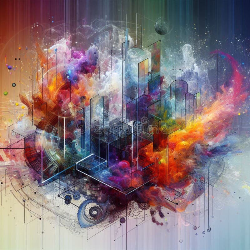 A Color Explosion of Paint Render a Steampunk Geared Poly and Gears ...