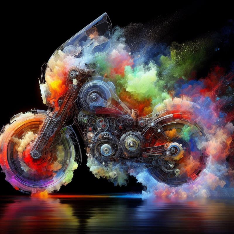 A Color Explosion of Paint Render a Steampunk Geared Poly and Gears ...