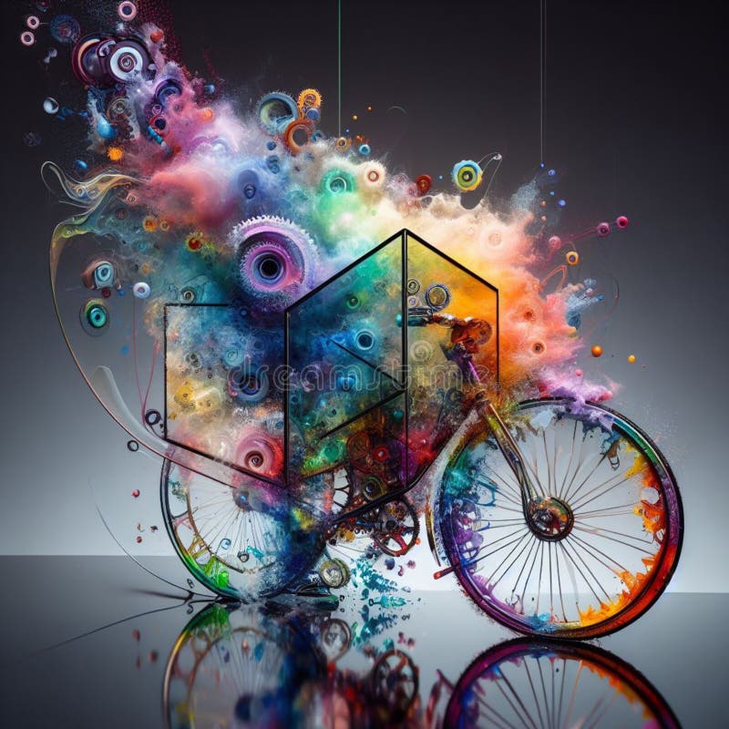 A Color Explosion of Paint Render a Steampunk Geared Poly and Gears ...