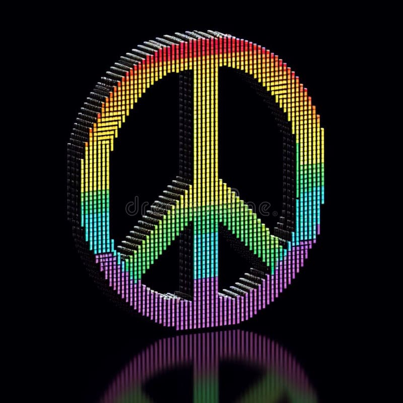 A Color Explosion of Paint Render a Steampunk Geared Poly Peace Symbol ...