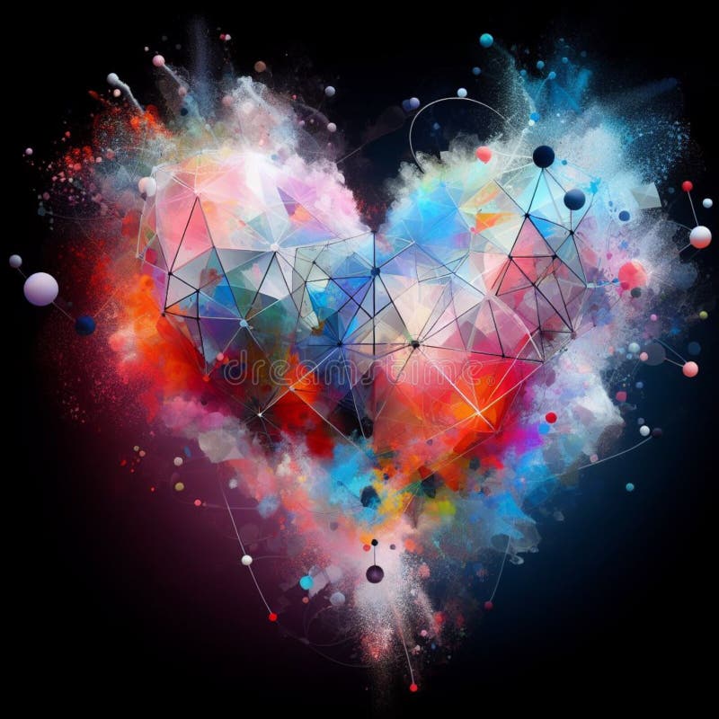 A Color Explosion of Paint Render a Steampunk Geared Poly Transparent ...