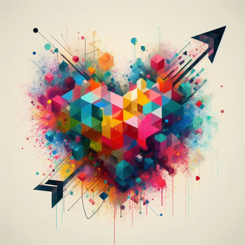 A Color Explosion of Paint Render a Steampunk Geared Poly Transparent ...