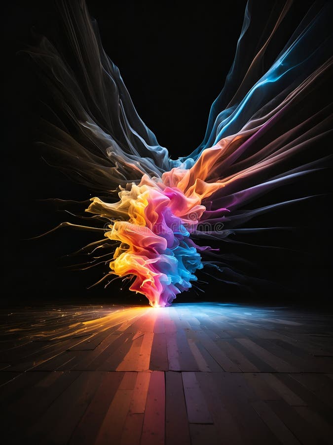 Color Explosion, Color Splashes, Magic , on a Completely Black ...