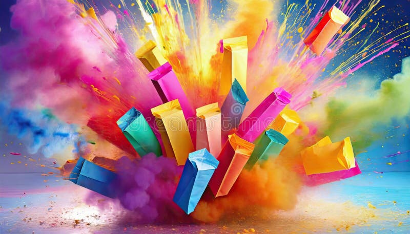 Color explosion stock illustration. Illustration of screenshot - 320064527