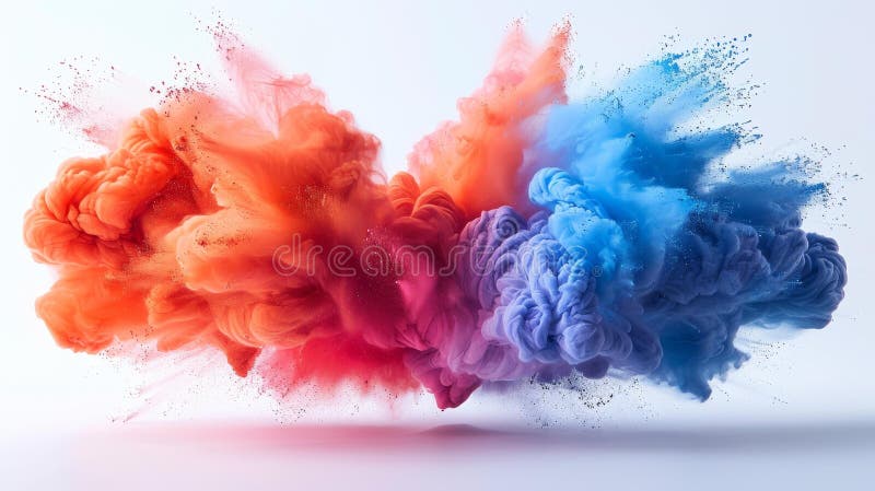 Color Explosion in Water - Generative Ai Stock Illustration ...