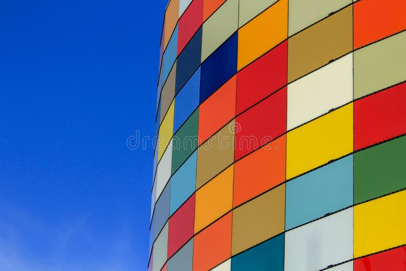 Color exterior panels stock image. Image of facade, pattern - 132884549