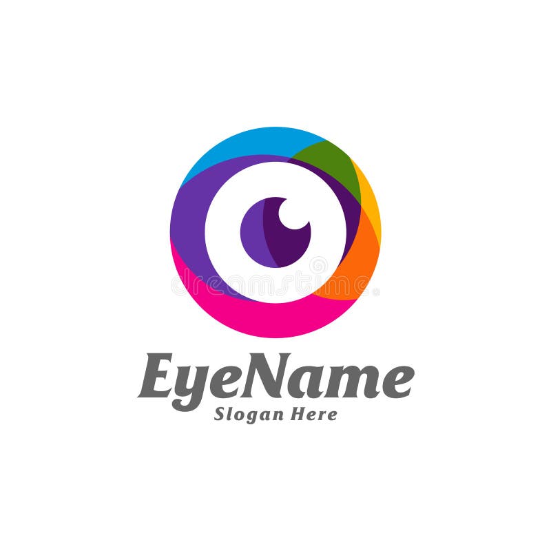 Color Eye Logo Design Template. Eye Color Logo Concept Vector Stock ...