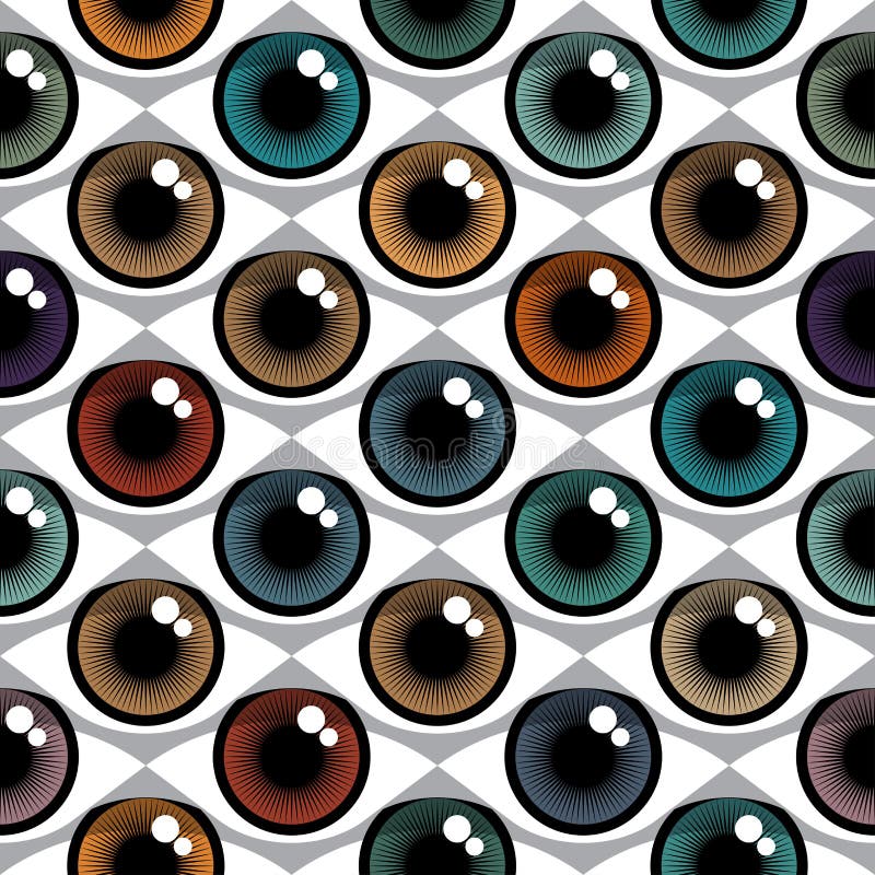 Color Eyes Pattern stock vector. Illustration of vision - 49577178
