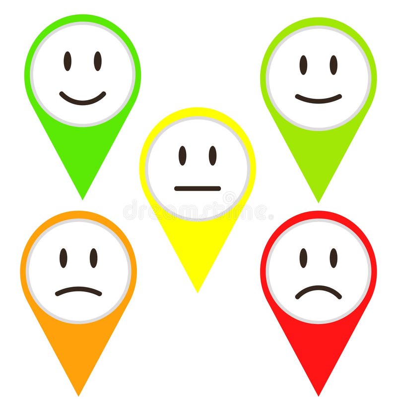 5 Color Faces Feedback / Mood, Stock Vector Illustration Stock Vector ... 5 Color Faces Feedback / Mood, Stock Vector Illustration Stock Vector ...