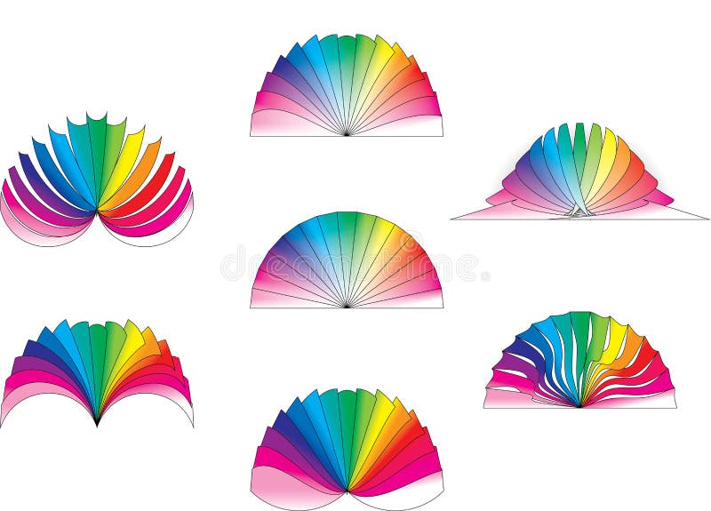 Color Fan Design stock illustration. Illustration of orange - 25567711