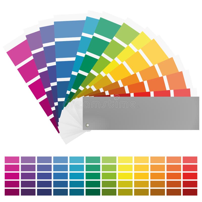 Color Fan with Twelve Colors Stock Vector - Illustration of gamut ...