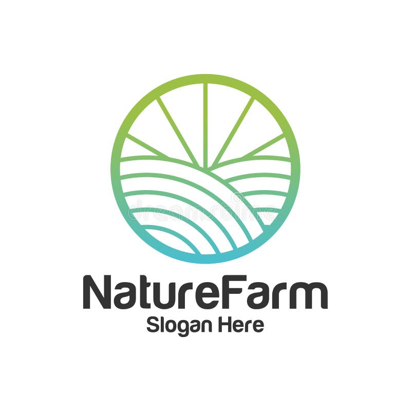 Color Farm Logo Design Template. Farm Logo Concept Vector Stock ...