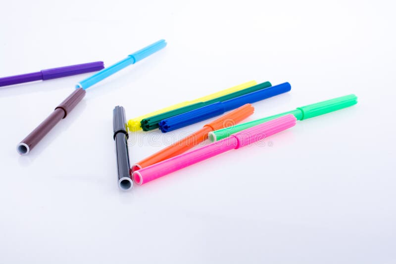Color Felt-tip Pens Form a House Shape Stock Image - Image of housing ...