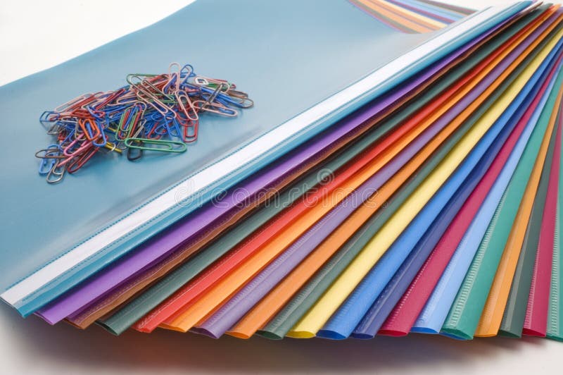 Multicolored brochures stock photo. Image of stack, brochure - 10043122