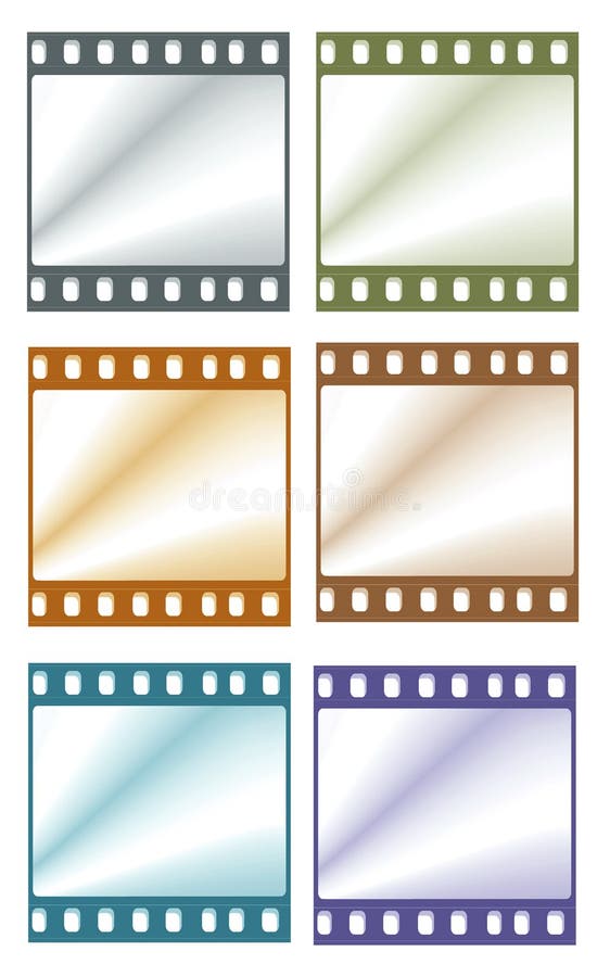 35mm color movie film stock illustration. Illustration of camera - 3995550