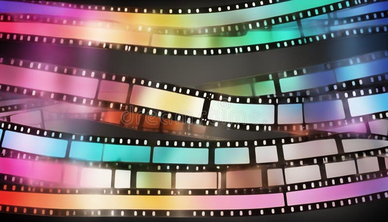 Color Film Strip for Banner Background Stock Illustration ...